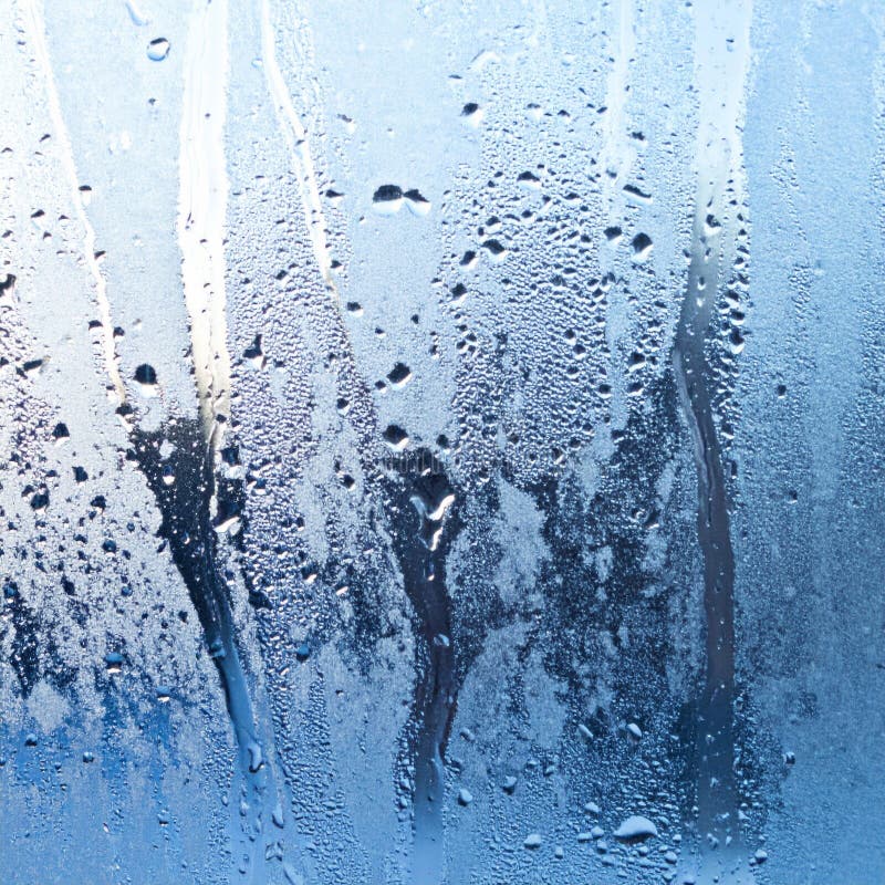 Water Droplets on Cold Window Pane Stock Illustration - Illustration of ...
