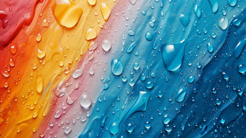 Water Droplets on a Colorful Abstract Background Stock Illustration ...