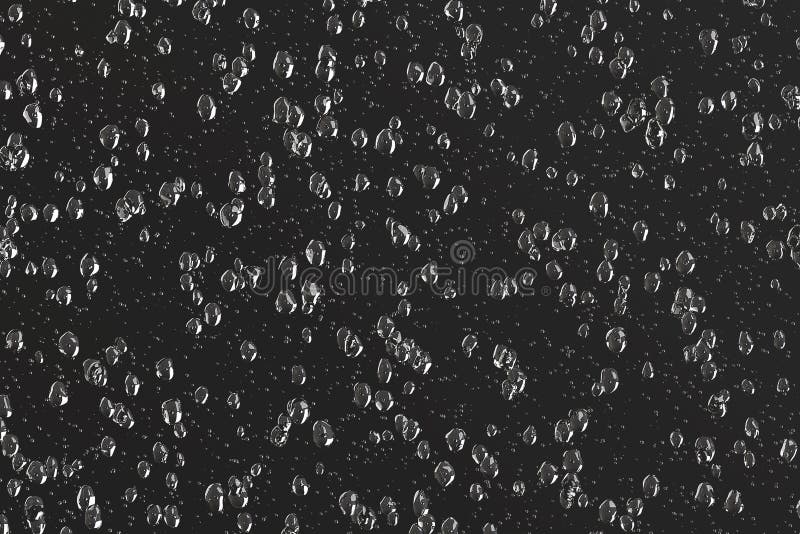 Water Droplets Condensation Drops Overlay Refreshing Dark Background ...