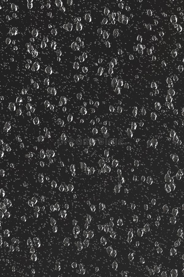 Water Droplets Condensation Drops Overlay Refreshing Dark Background ...