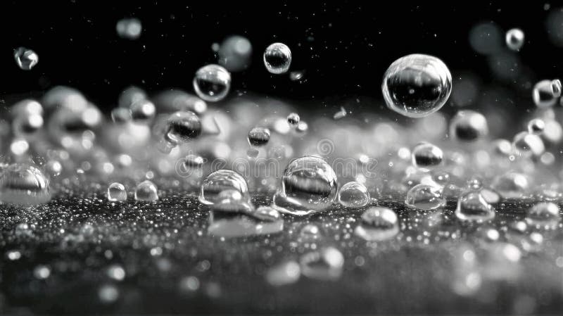 Water Droplets Splashing on a Surface Creating Dynamic Patterns and ...