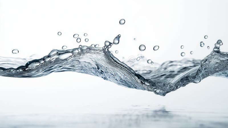 Water Droplets Create Mesmerizing Waves on a Clear Surface Stock Image ...