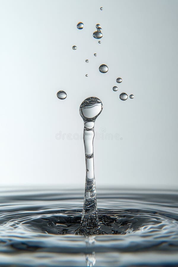 Water Droplets Create a Stunning Splash Formation in a Calm Pool during ...