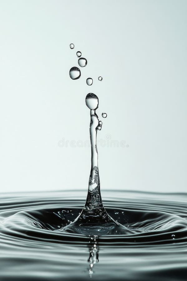 Water Droplets Create a Stunning Splash Formation in a Calm Pool during ...