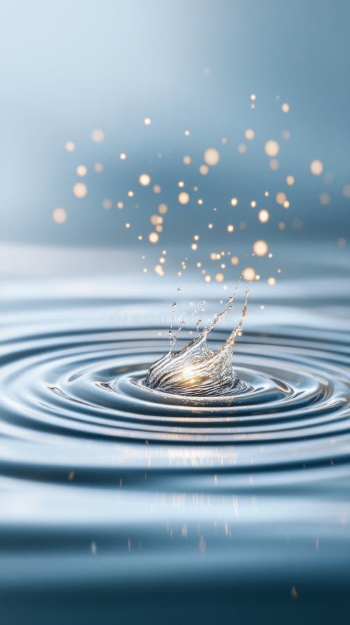 Water Droplets Create Subtle Ripples, Emphasizing the Theme of Hair ...