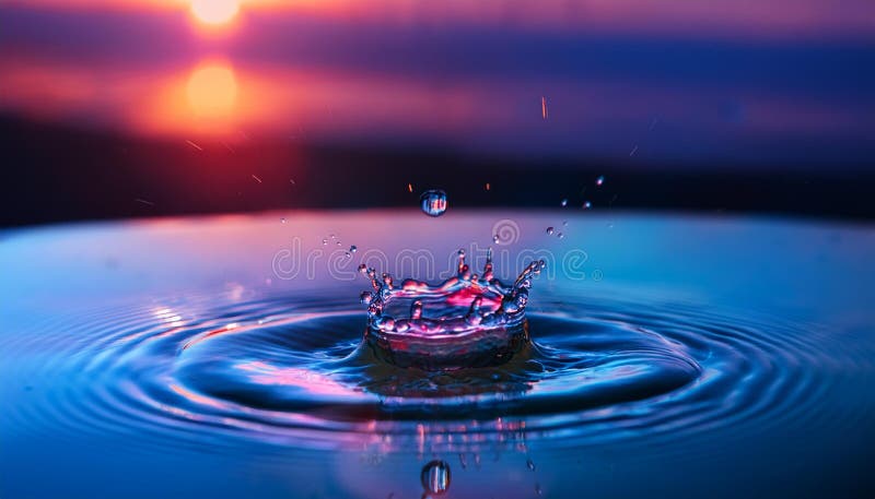 Water Droplets Creating Ripples in a Calm Pond, Symbolizing the Subtle ...
