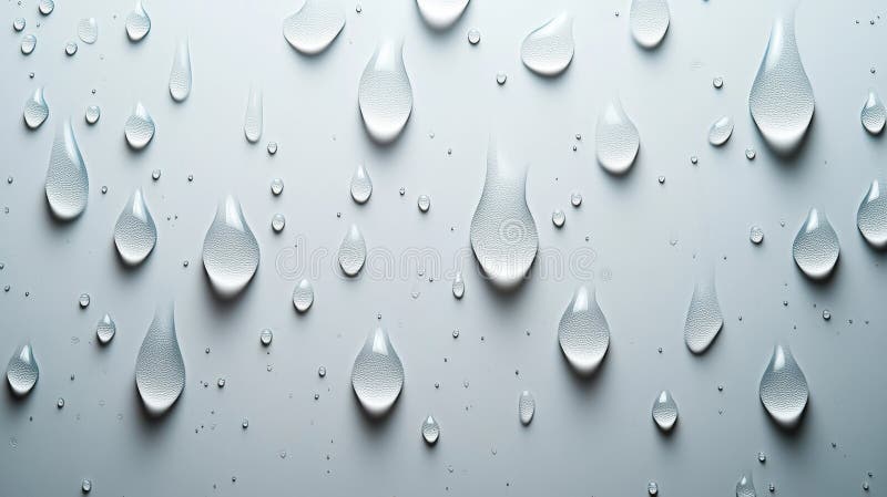 Water Droplets Creating a Textured Pattern on a Smooth Surface Stock ...
