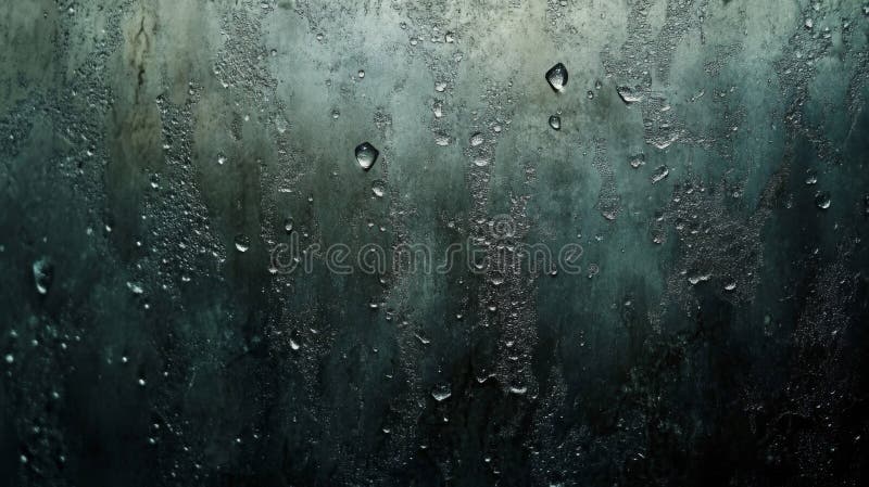 Water Droplets on a Dark, Damp Surface Stock Illustration ...