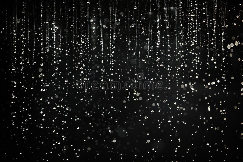 Water Droplets Falling on Black Background, Water Drops, White Dots ...