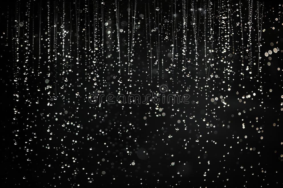 Water Droplets Falling on Black Background, Water Drops, White Dots ...