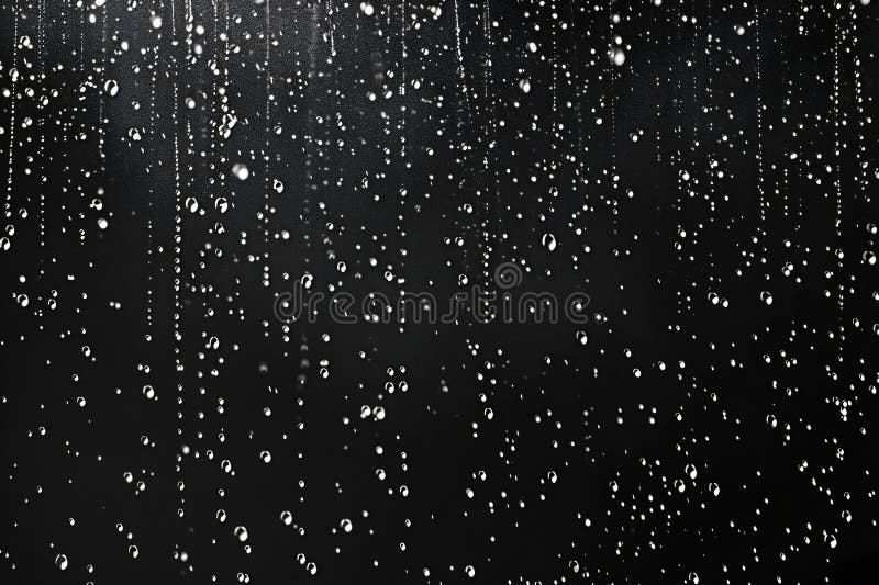 Water Droplets Falling on Black Background, Water Drops, White Dots ...