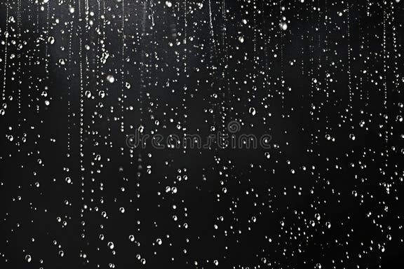 Water Droplets Falling on Black Background, Water Drops, White Dots ...