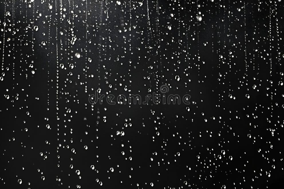 Water Droplets Falling on Black Background, Water Drops, White Dots ...