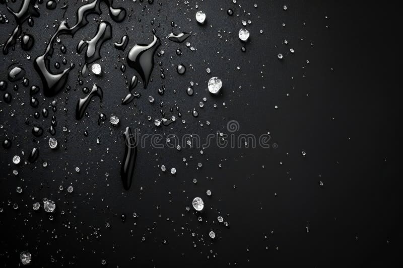 Water Droplets Falling on Black Background, Water Drops, White Dots ...