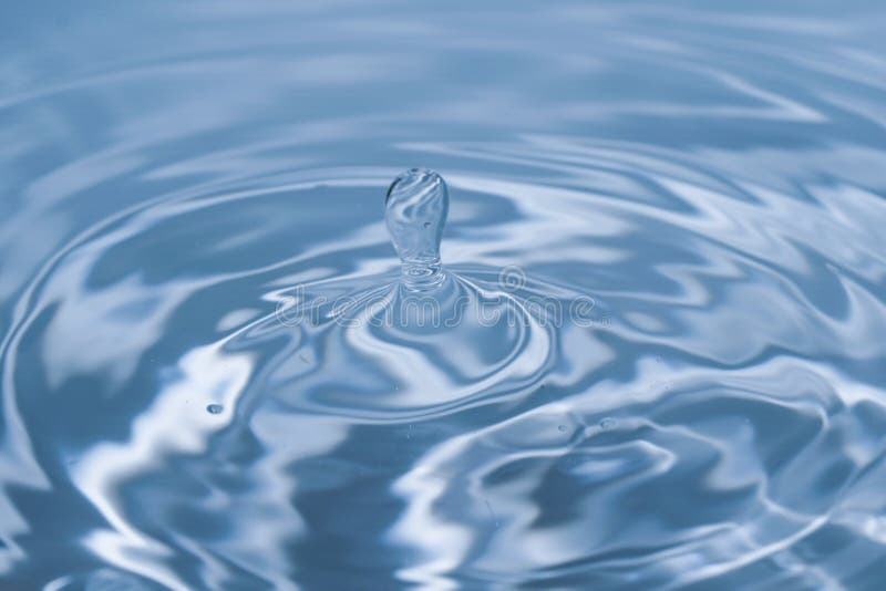 Water Drop Falling with Ripple Effect Stock Image - Image of drop ...