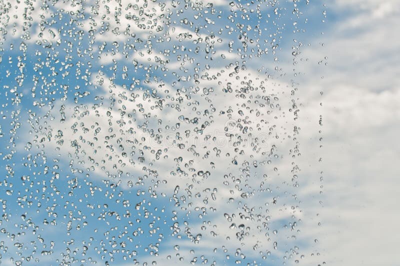 Water Droplets, Falling, from a Line Sprinkler Stock Image - Image of ...
