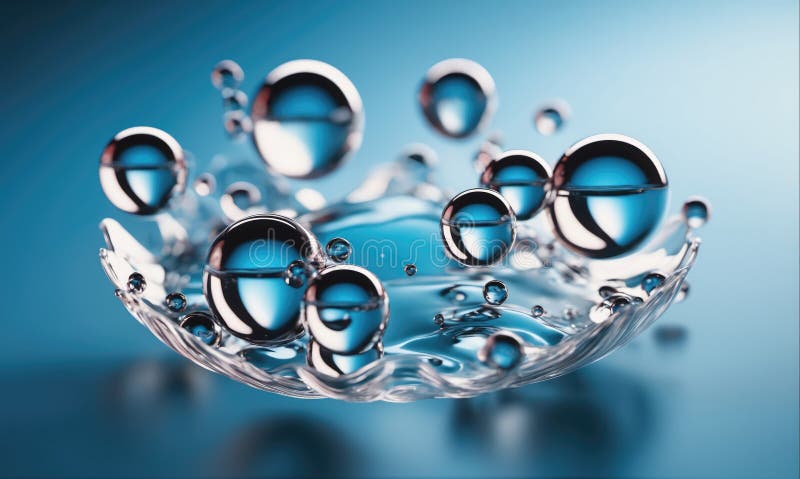 Water Droplets Form a Unique Pattern As they Splash and Create a ...