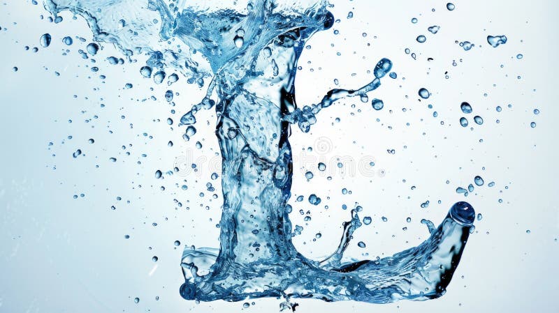 Water Droplets Forming on Alphabet Letters, Creating Intricate Patterns ...