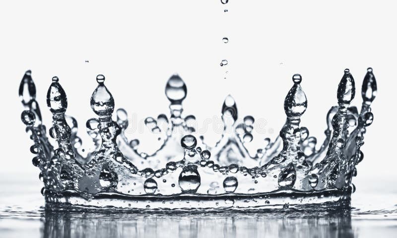 Water Splash Forming a Crown Shape Stock Illustration - Illustration of ...