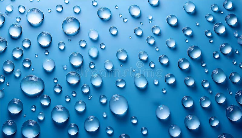 Water Droplets Forming on a Waterproof Surface Stock Illustration ...