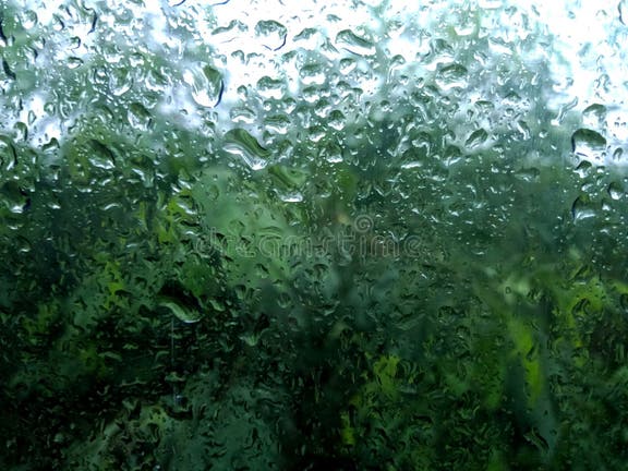 Water Droplets on the Glass Raindrops on the Windshield Stock Photo ...