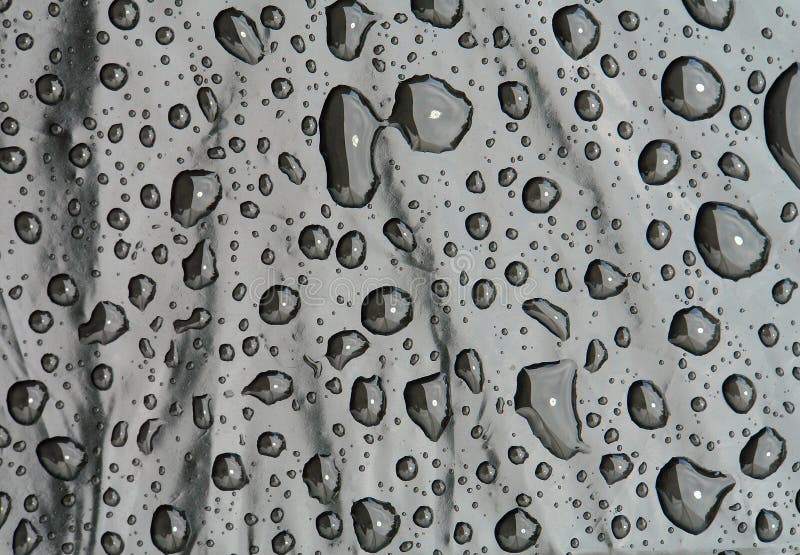 Water Droplets on a Gray Background Stock Image - Image of drop, drops ...