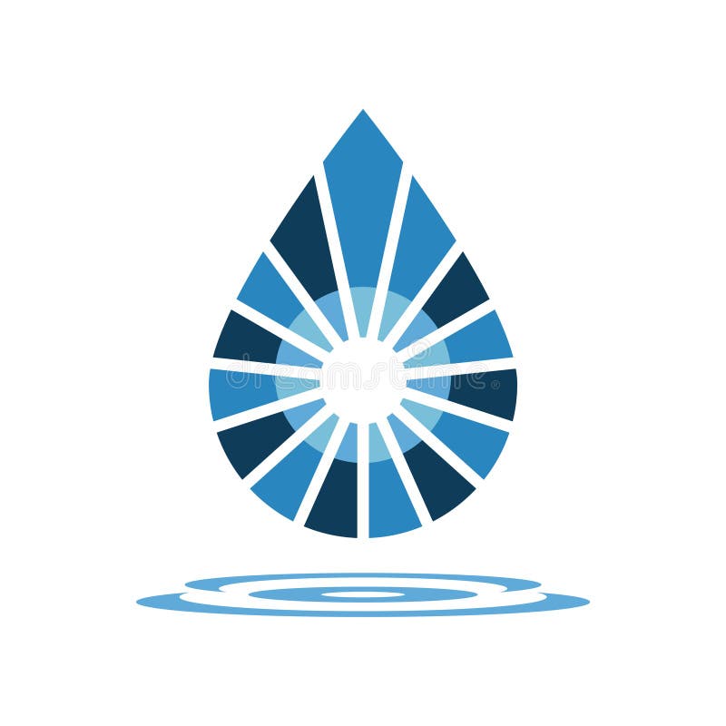 Water Droplets Icon Logo Design Template Stock Vector - Illustration of ...