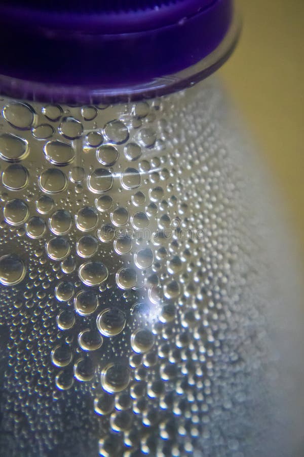 Water Droplets Inside an Empty Water Bottle Stock Image - Image of ...