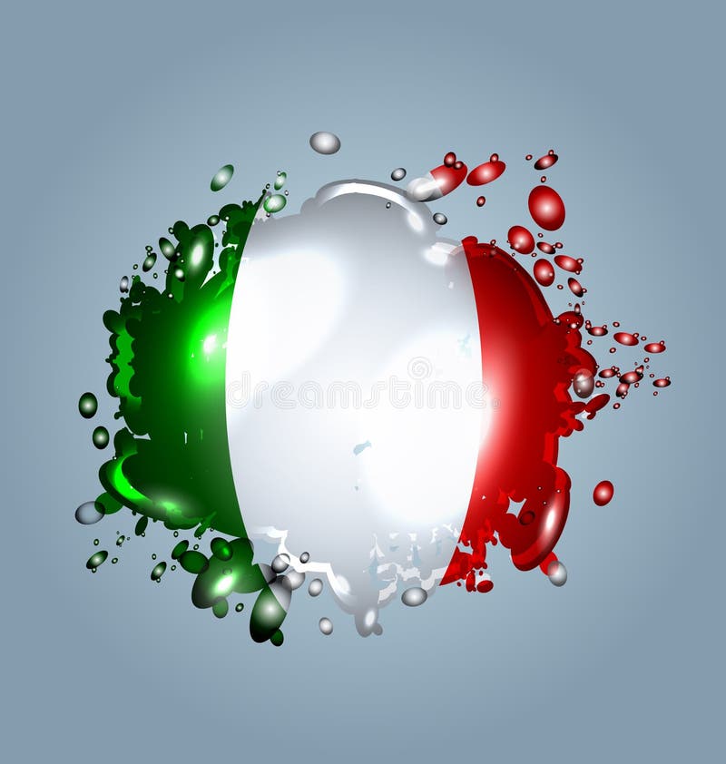 Water Droplets with a Italy Flag Stock Vector - Illustration of ...