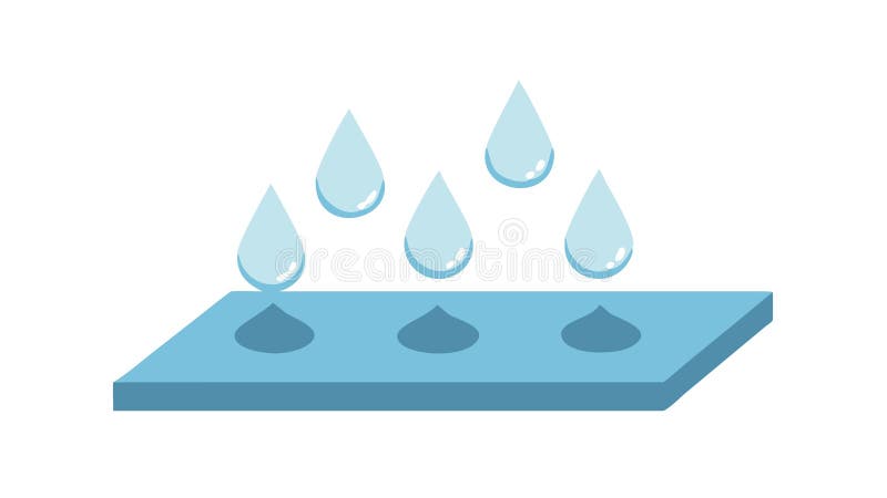 Water Droplets Layers, Absorption Filtration System, Vector Design ...