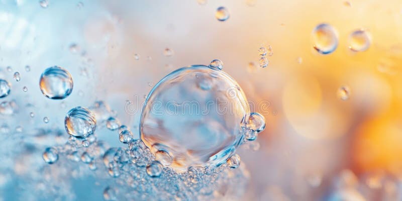 Water Droplets in Macro View Stock Photo - Image of water, beautiful ...