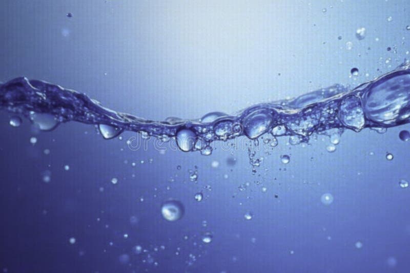 Water Droplets Merging with a Blue Gradient Background, Blue, Abstract ...