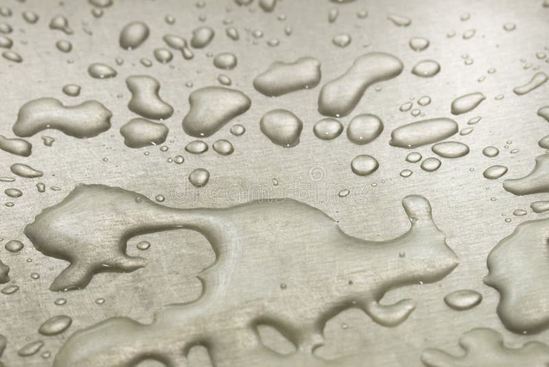 Water droplets on metal stock image. Image of metal, closeup - 6101925