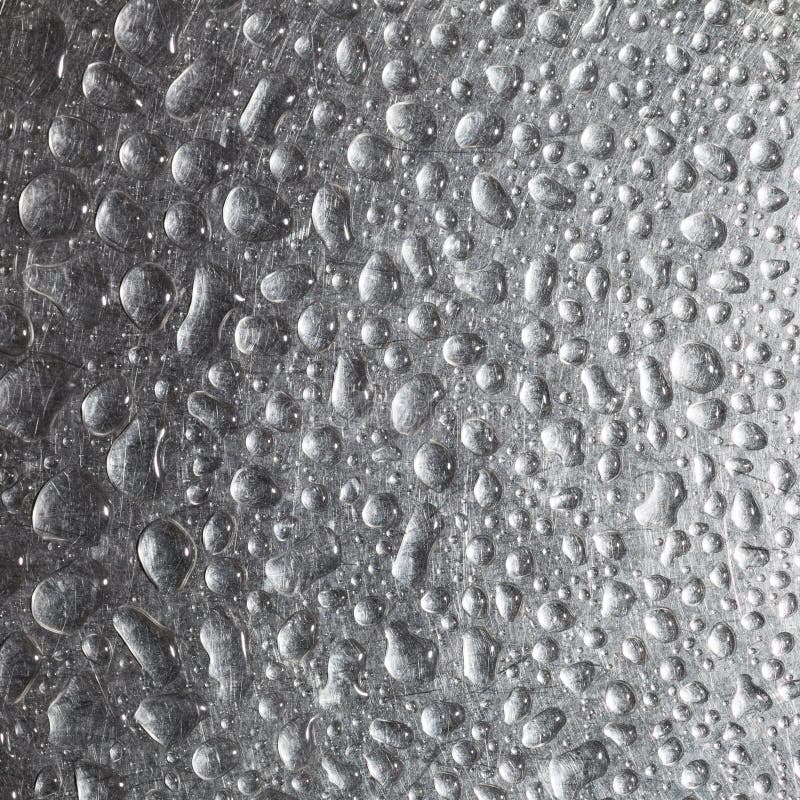 Water Droplets on a Metal Surface Stock Photo - Image of close, cold ...