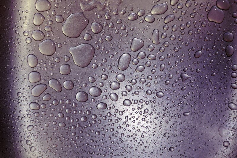 Water Droplets on a Metal Surface Stock Image - Image of materials ...