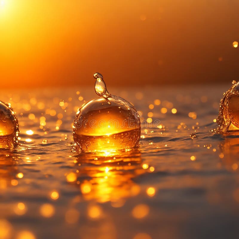 Water Droplets during Morning Stock Illustration - Illustration of ...