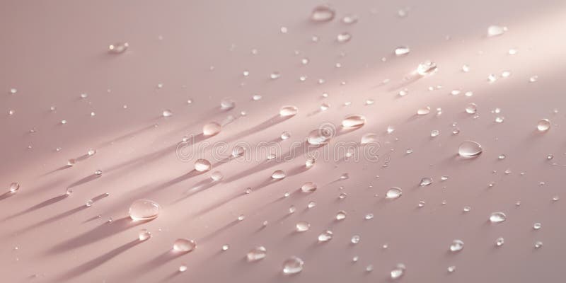 Water Droplets Pastel Pink Surface Reflecting Light Stock Photos - Free ...