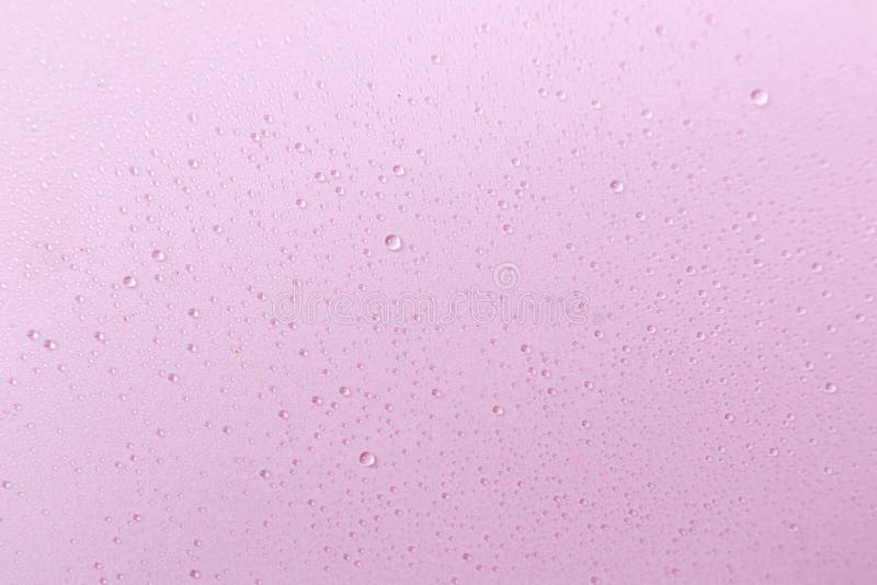 Water Droplets on Pink Background. Stock Image - Image of glass, pink ...