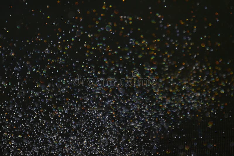 Scintillating Water Droplets Refracting Light Stock Image - Image of ...