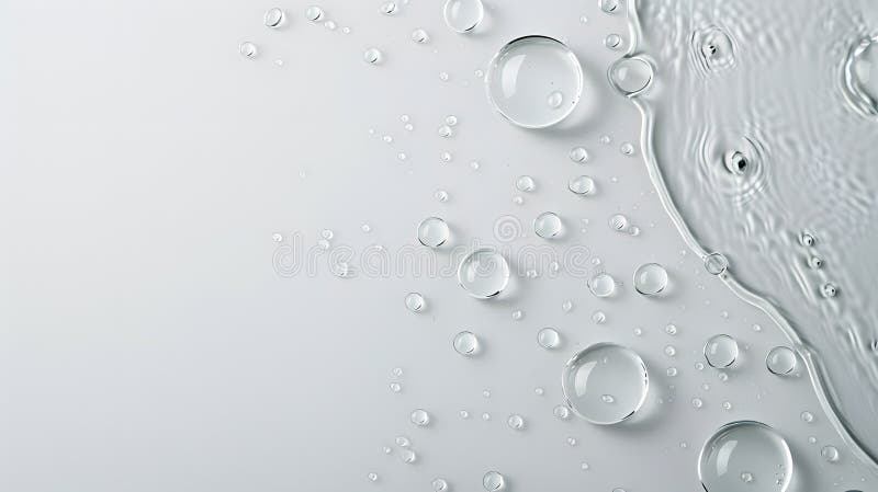 Water Droplets on Smooth Surface with Ripples, Clean and Fresh Stock ...