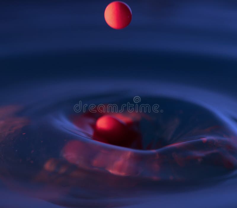 Water Droplets Science Experiment and Art Concept Bright Color ...