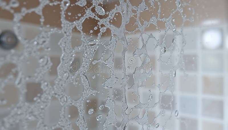Water Droplets on Shower Glass, Stock Image - Image of closeup, shower ...