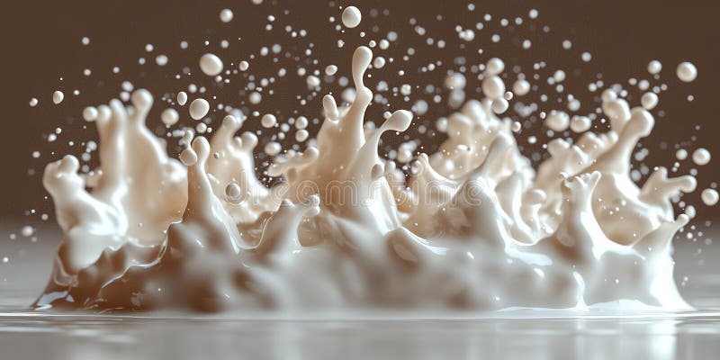 Water Droplets Splash Forming a Beautiful Pattern on a Smooth Surface ...