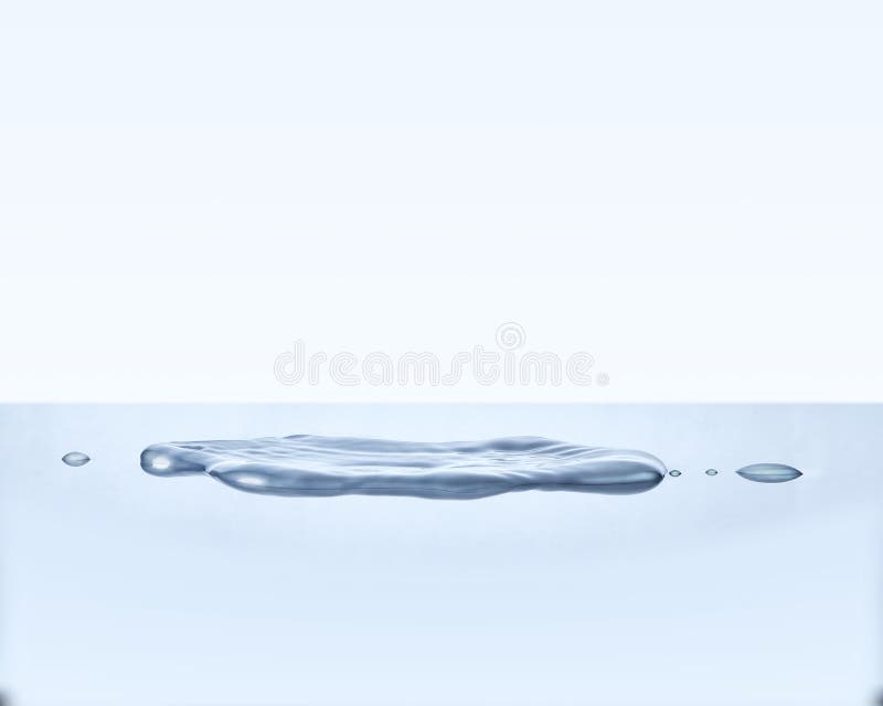 Water Puddle from Drops Spilled Onto Surface. Stock Image - Image of ...