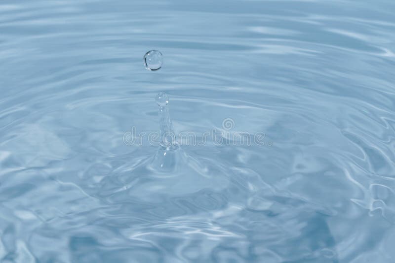 Water Droplets Splashing with Bounce Effect Stock Image - Image of pond ...