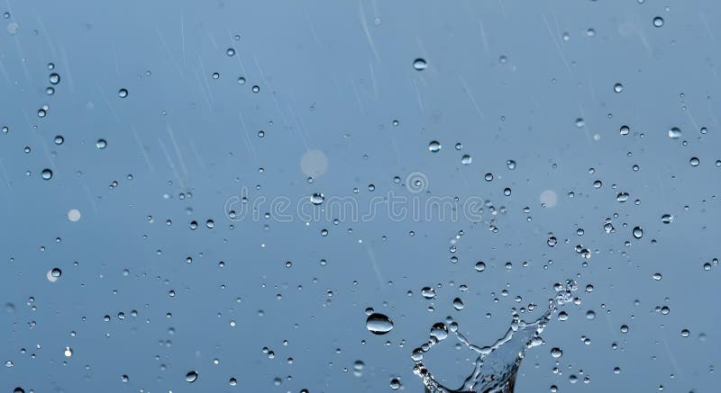 Water Droplets Splashing with Clean Blue Background for Refreshing ...