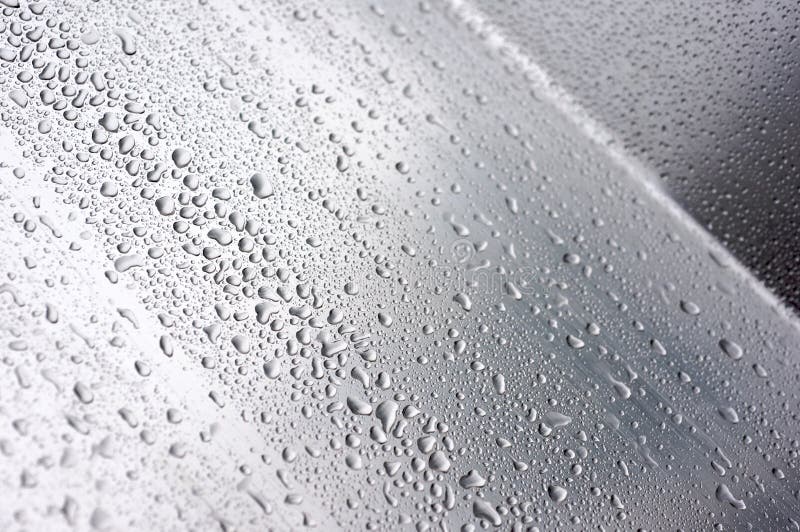 Water Droplets on Stanless Steel Stock Image - Image of splash, surface ...