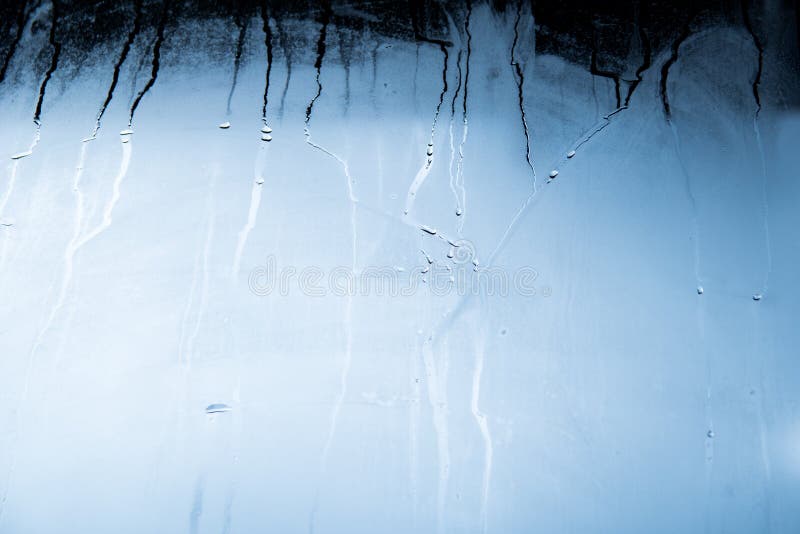 Water Droplets and Steam on the Glass. Drops of Water. Stock Photo ...