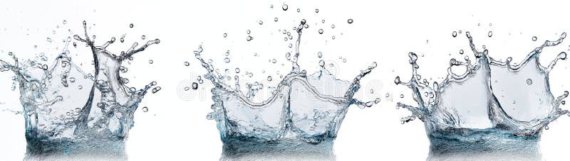 Water Droplets Suspended in Mid-air, Unique Shapes, Sizes, Triangular ...