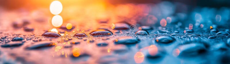 Water Droplets on a Textured Surface are Highlighted by Soft, Warm ...
